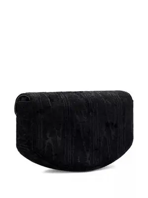 GANNI Textured Velvet Moiré Shoulder Bag