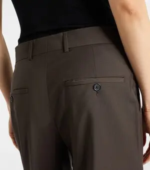 TOTEME Pleated Wide-leg Wool Trousers