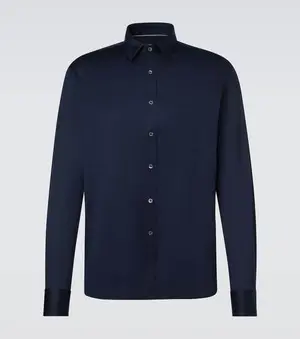 Canali Cotton Jersey Shirt - Blue