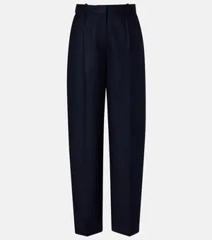 TOTEME Flannel Wide-leg Pants - Blue