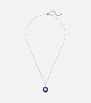 Mateo 14kt Gold Lapis Lazuli And Diamond Pendant Necklace - Blue