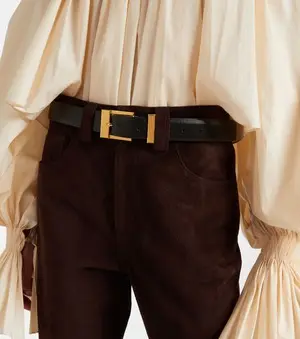 Khaite Manhattan Leather Belt - Black