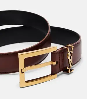 Saint Laurent Cassandre Leather Belt