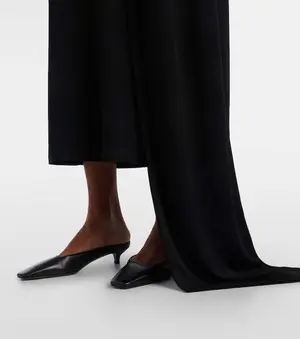 AMI Paris Tie-neck Jersey Midi Dress