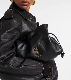 Saint Laurent Jamie Small Leather Shoulder Bag - Black