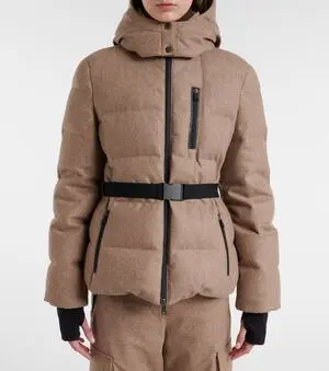 Brunello Cucinelli Virgin Wool Flannel Down Jacket - Beige