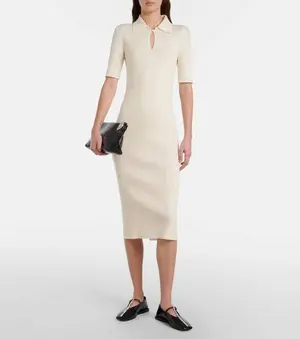 JIL SANDER Crystal-embellished Leather Ballet Flats
