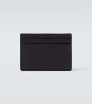 Saint Laurent Cassandre Leather Card Holder - Black
