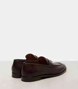 Loro Piana Sergio Leather Penny Loafers