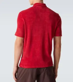 Fedeli Mondial Cotton Terry Polo Shirt - Red