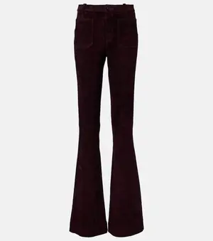 Stouls Laurent Suede Flared Trousers
