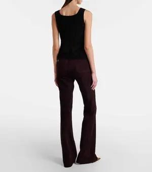 Stouls Laurent Suede Flared Trousers