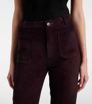 Stouls Laurent Suede Flared Trousers