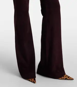 Stouls Laurent Suede Flared Trousers