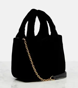 Prada Mini Velvet Top-handle Bag - Black