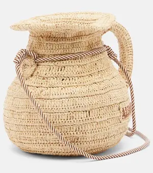 ALEMAIS Michelle Raffia Crossbody Bag