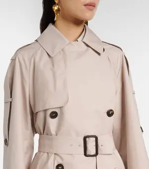Max Mara The Cube Delfino Twill Trench Coat - Beige
