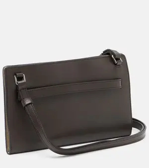 TOTEME Small Leather Crossbody Bag - Brown