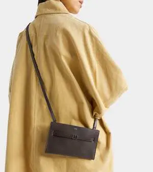 TOTEME Small Leather Crossbody Bag - Brown