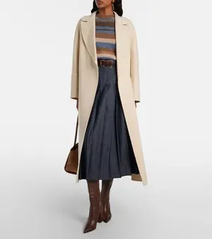 Max Mara Elisa Virgin Wool Wrap Coat