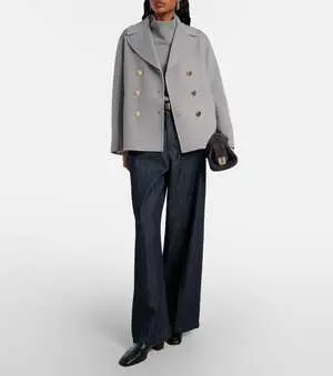 Max Mara Margot Double-breasted Virgin Wool Jacket - Grey