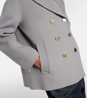 Max Mara Margot Double-breasted Virgin Wool Jacket - Grey