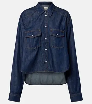 Khaite Grenon Asymmetric Denim Shirt - Blue