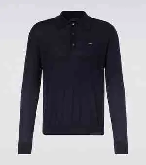 Prada Virgin Wool Polo Sweater