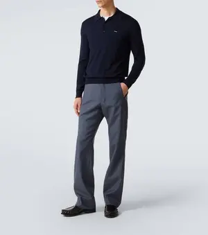 Prada Virgin Wool Polo Sweater