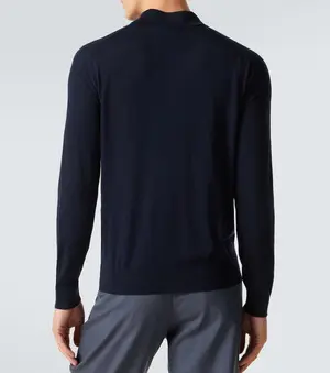 Prada Virgin Wool Polo Sweater