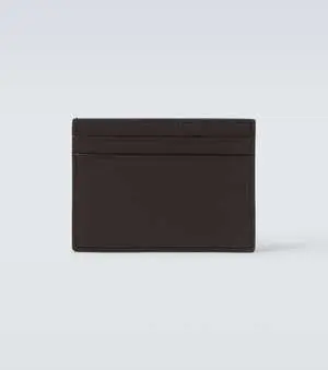 Saint Laurent Cassandre Leather Card Holder - Brown