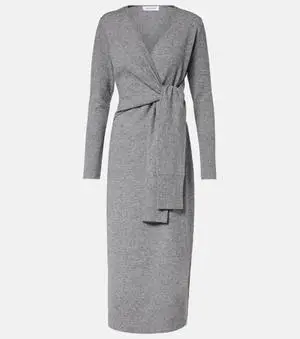 Veronica Beard Salomez Wool And Cashmere Midi Wrap Dress