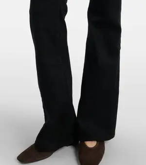 Veronica Beard Beverly High-rise Flared Jeans - Black
