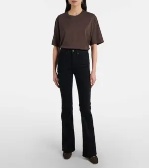 Veronica Beard Beverly High-rise Flared Jeans - Black