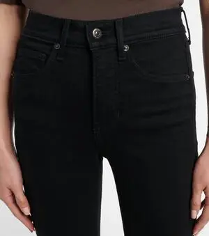 Veronica Beard Beverly High-rise Flared Jeans - Black