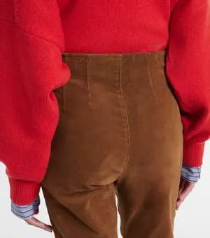 Veronica Beard Beverly Corduroy Flared Pants - Brown