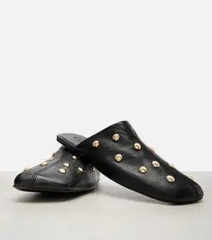 Chloé Rita Studded Leather Mules - Black