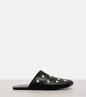 Chloé Rita Studded Leather Mules - Black