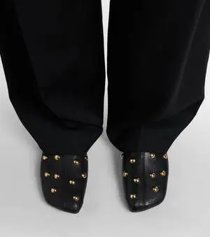 Chloé Rita Studded Leather Mules - Black