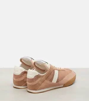Chloé Kick Suede And Leather Sneakers - Pink