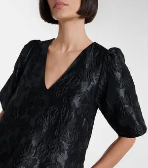GANNI Satin Cloque Minidress