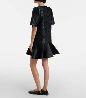 GANNI Satin Cloque Minidress