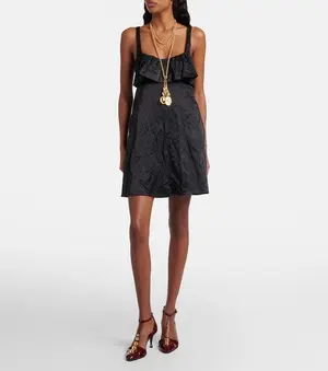 Chloé Ruffled Satin Mini Dress