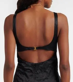 Chloé Ruffled Satin Mini Dress