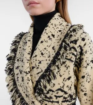 Alanui Ocean Whispers Fringed Wool-blend Cardigan - Yellow