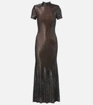 SELF-PORTRAIT Embellished Midi Dress