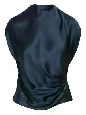 THE SEI Draped Blouse - Blue