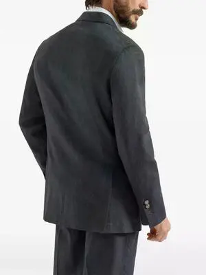 Brunello Cucinelli Chevron Double-breasted Blazer - Grey