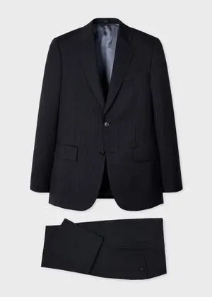 Paul Smith The Brierley Navy Pinstripe Wool Two-button Suit