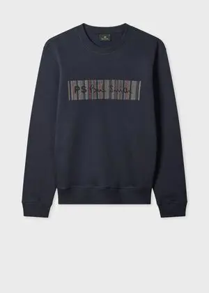 Paul Smith Logo Striped Sweatshirt - Blue